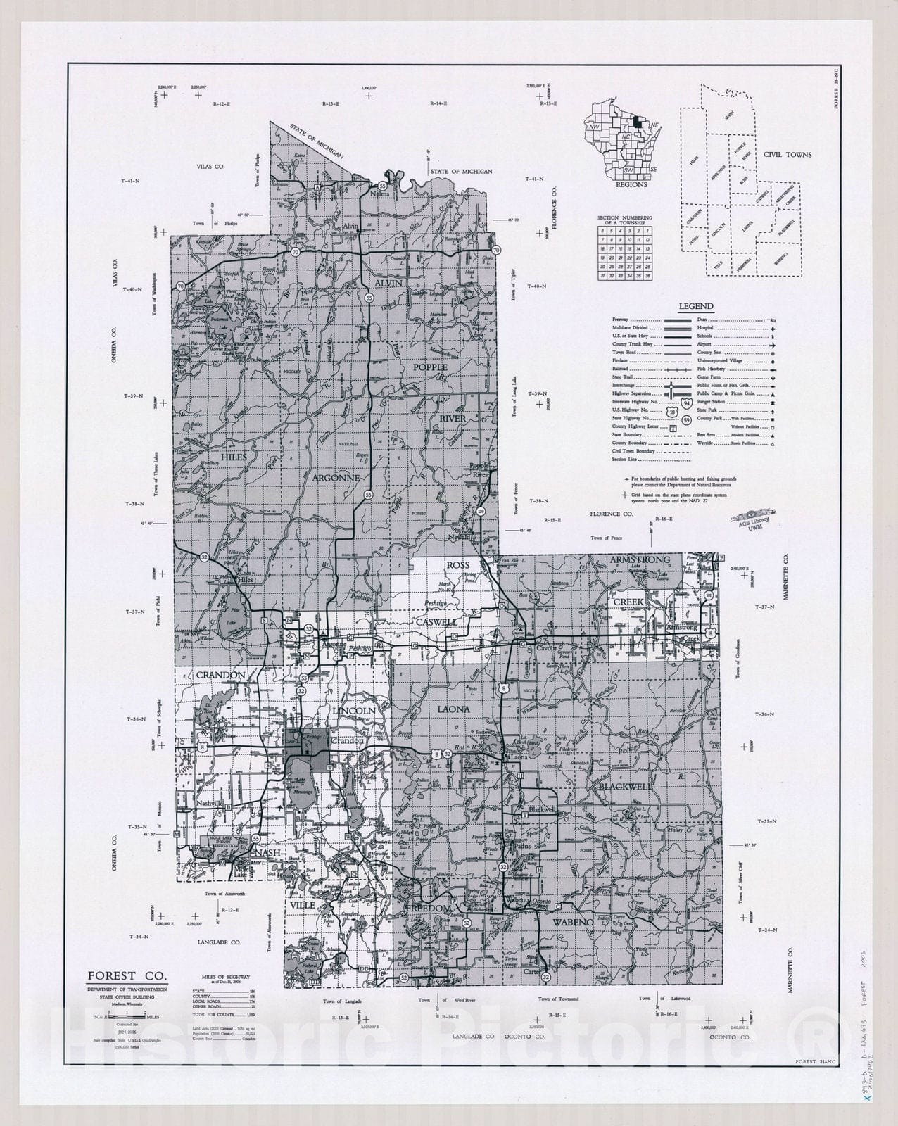 Map : Forest County, Wisconsin 1984 2, [Wisconsin county transportatio ...