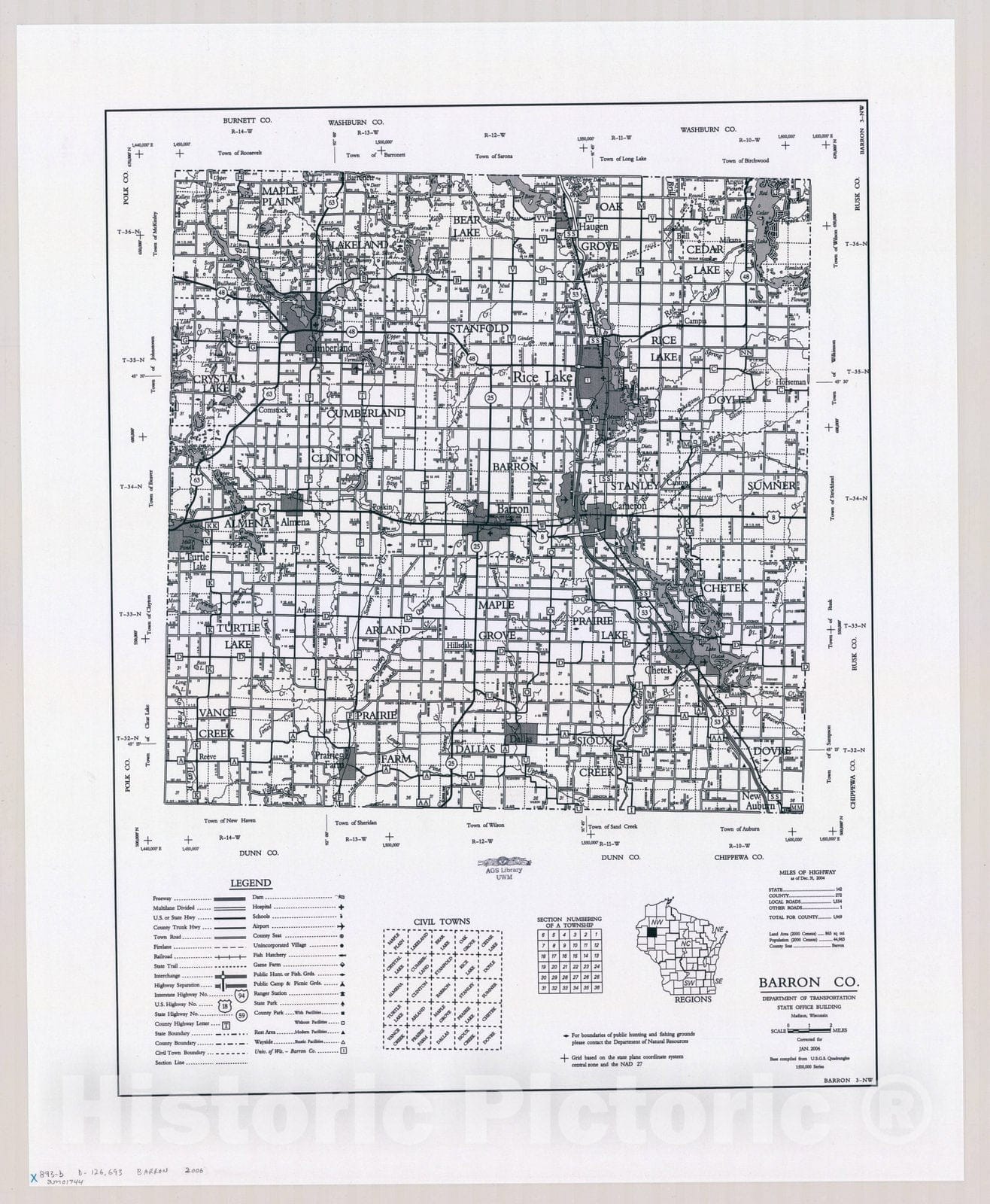 Map : Barron County, Wisconsin 1984 1, [Wisconsin county transportatio ...