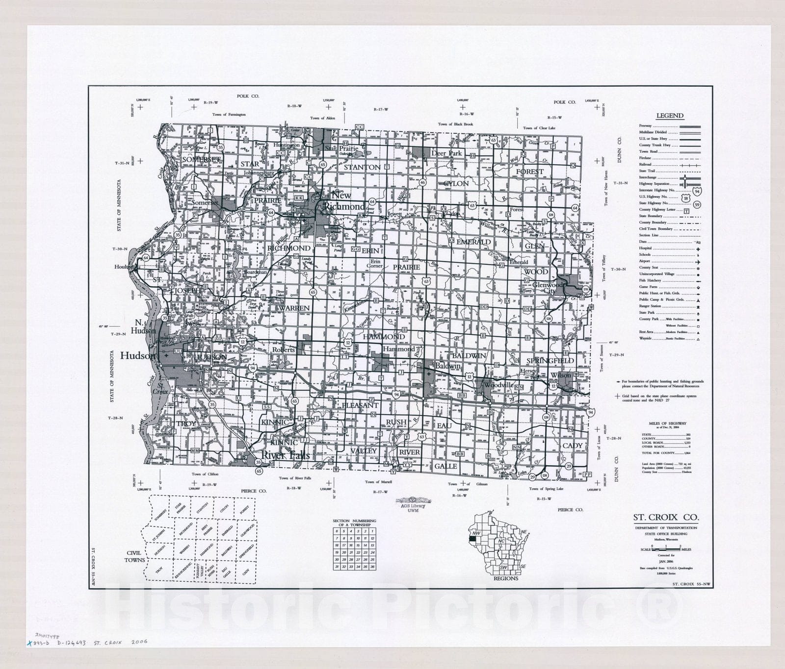 Map : St. Croix County, Wisconsin 2006, [Wisconsin county transportati ...