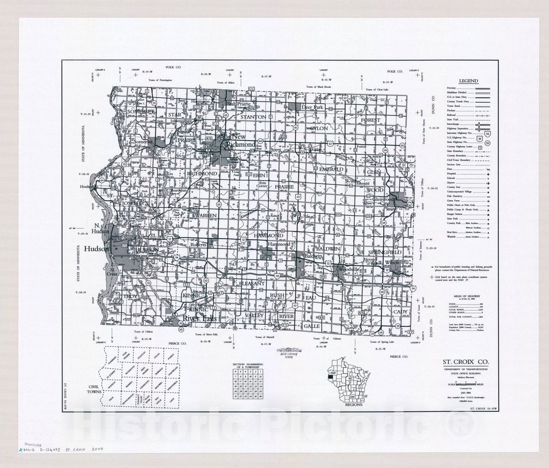 Map : St. Croix County, Wisconsin 2006, [Wisconsin county transportati ...