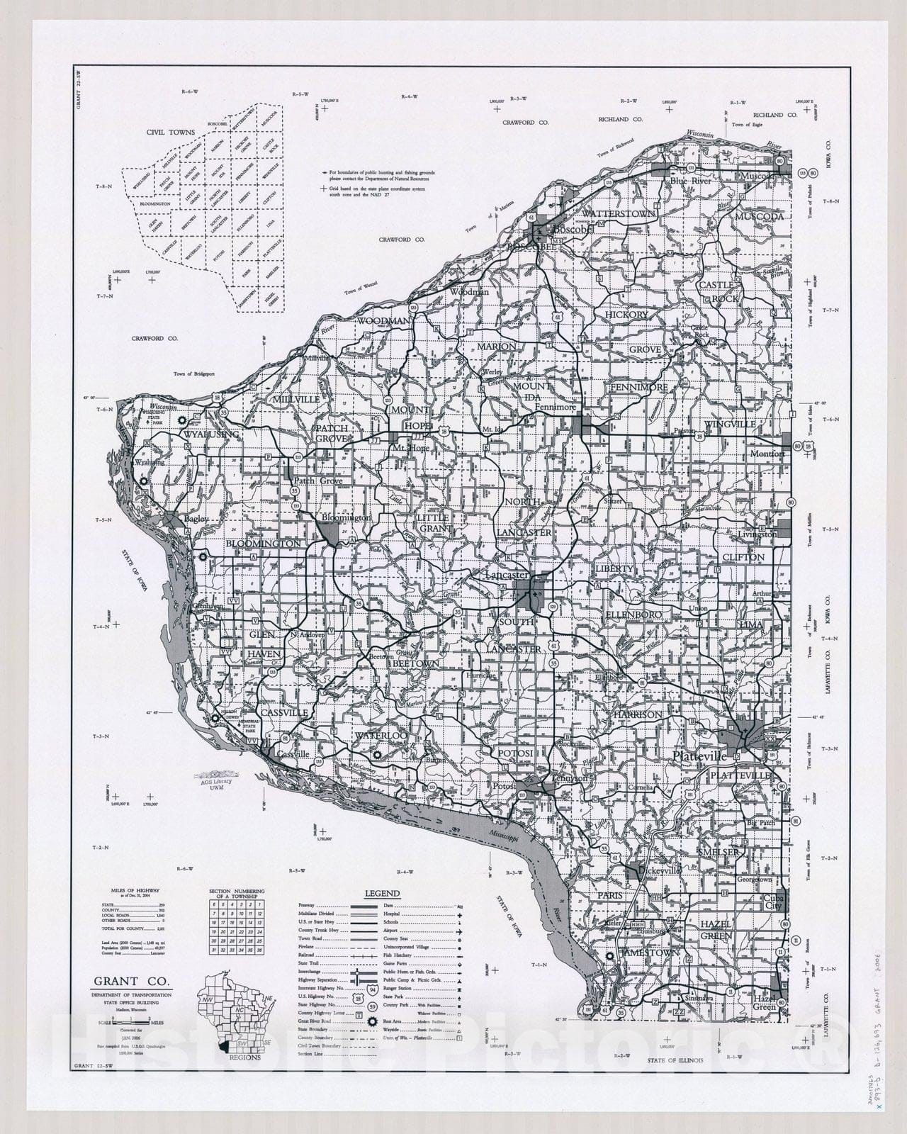 Map : Grant County, Wisconsin 1984 1, [Wisconsin county transportation ...