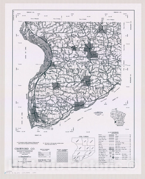 Map : Crawford County, Wisconsin 1984 1, [Wisconsin county transportat ...
