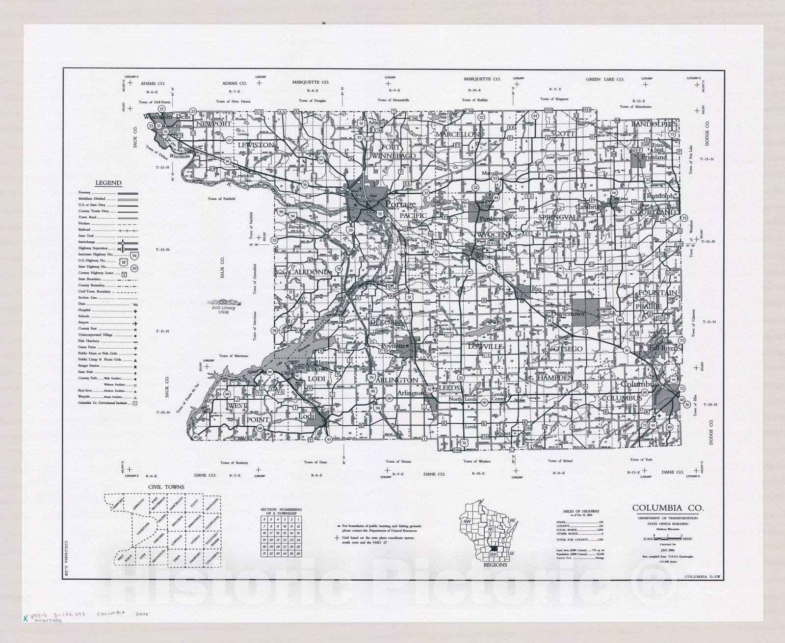 Map : Columbia County, Wisconsin 1984 1, [Wisconsin county transportat ...