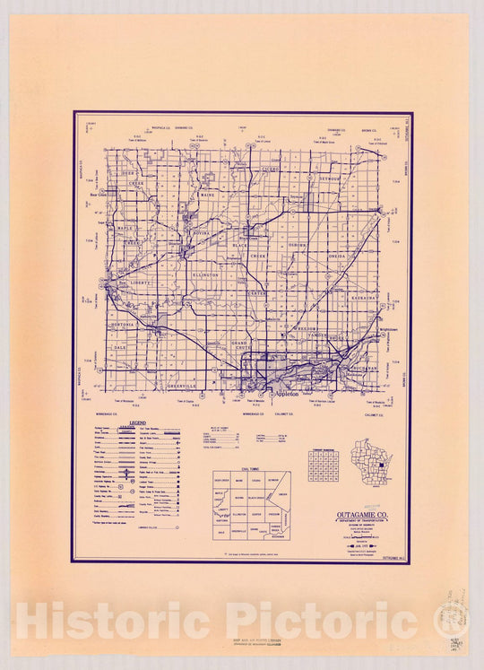 Map : Outagamie County, Wisconsin 1972-1976, [Wisconsin county transpo ...