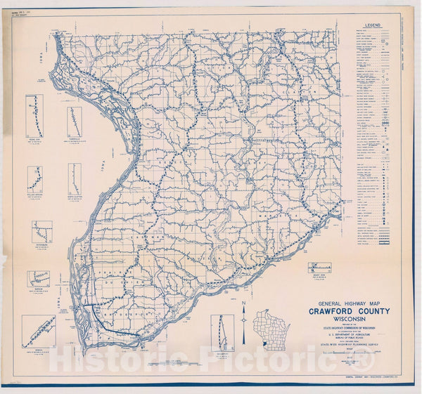Map : Crawford County, Wisconsin 1937, General highway map ... County ...