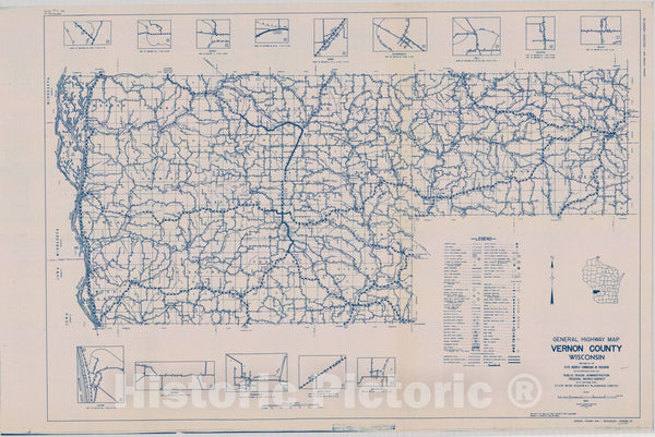 Map : Vernon County, Wisconsin 1937, General highway map ... County, W ...