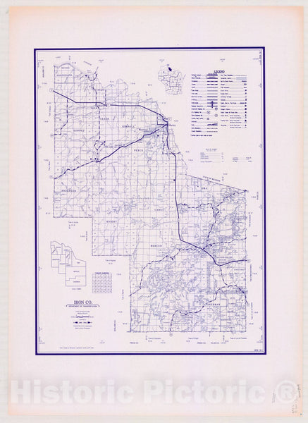 Map : Iron County, Wisconsin 1984 2, [Wisconsin county transportation ...