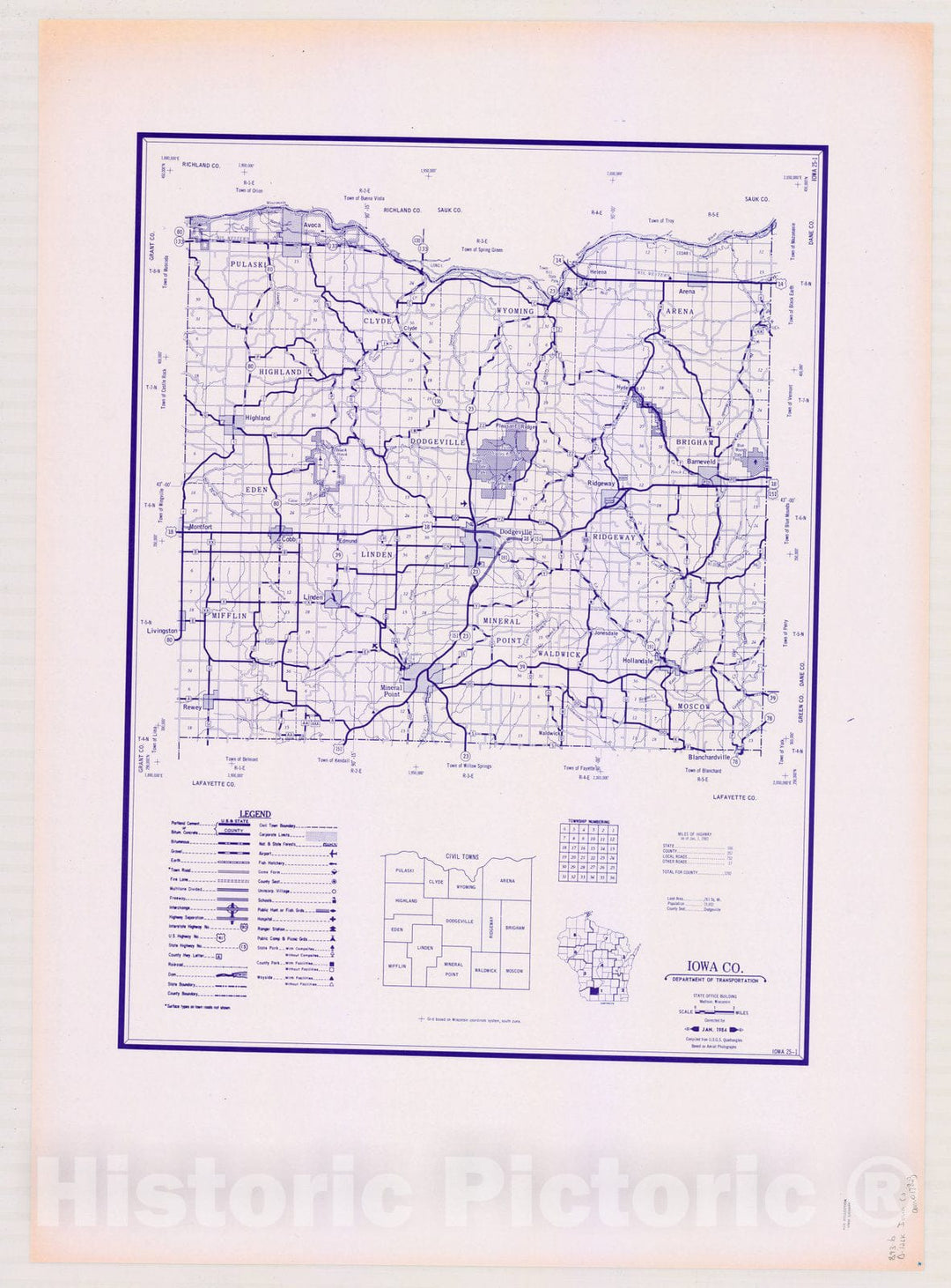 Map : Iowa County, Wisconsin 1984 2, [Wisconsin county transportation ...