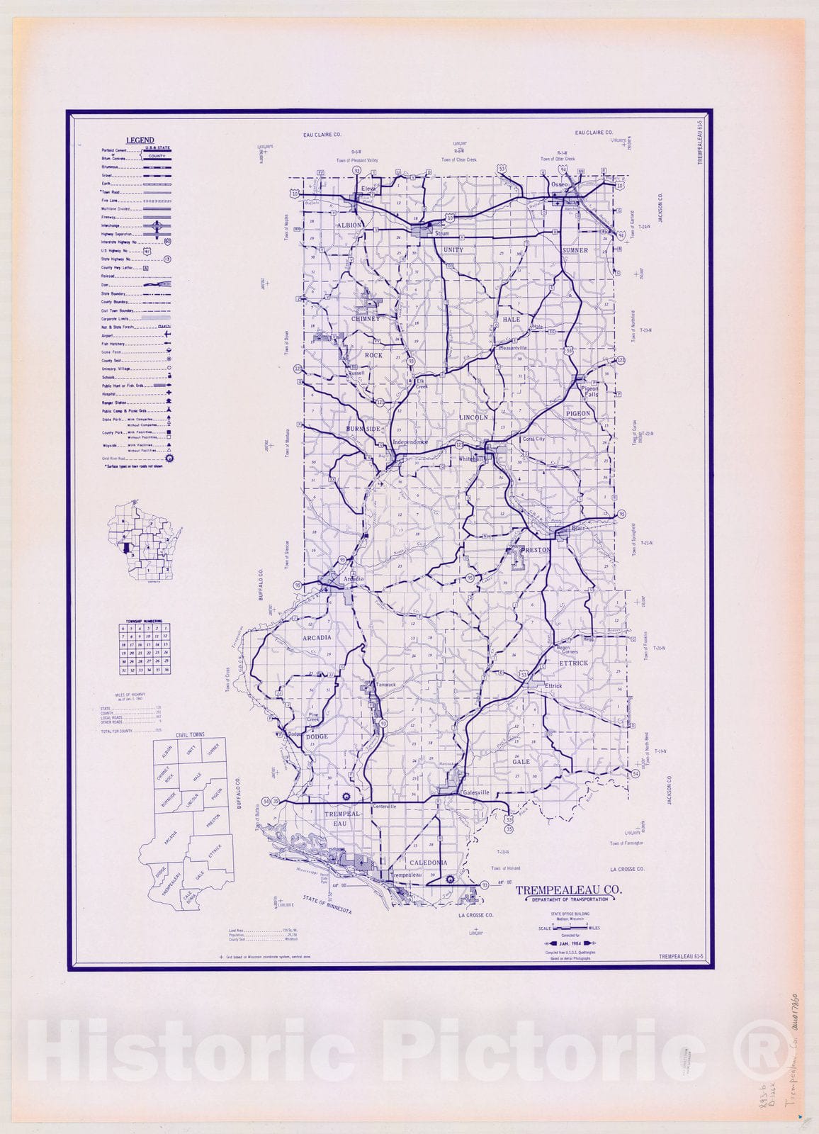 Map : Trempealeau County, Wisconsin 1984, [Wisconsin county transporta ...