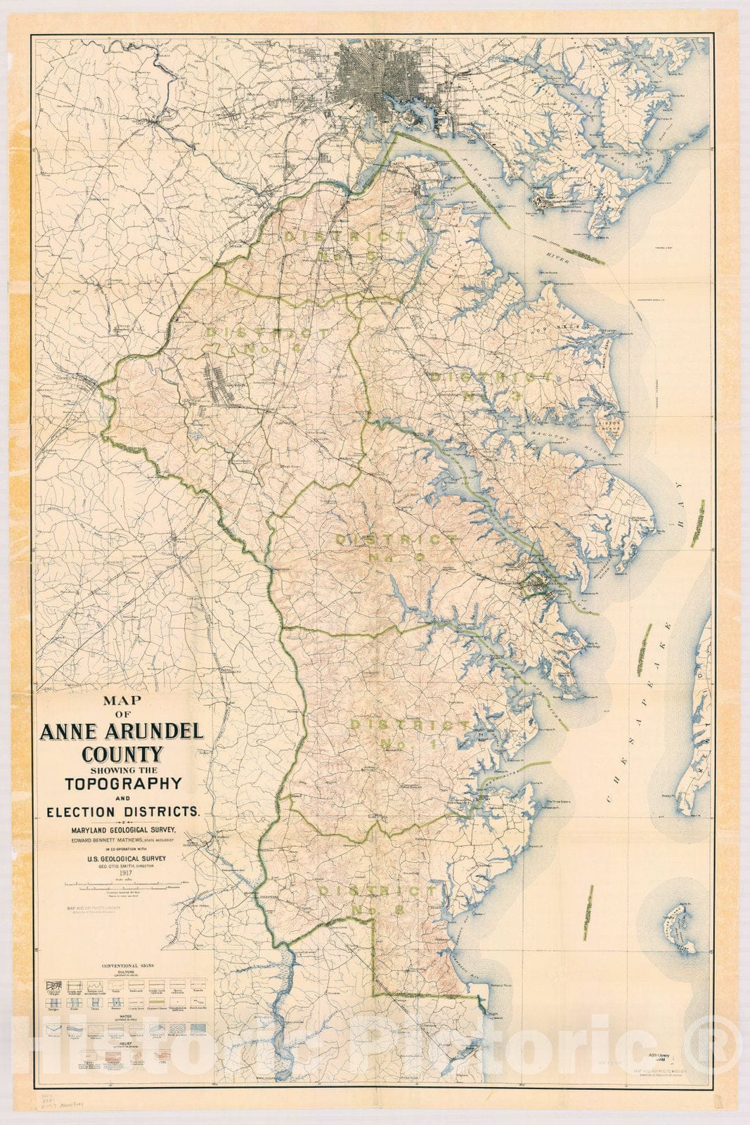 Map : Anne Arundel County, Maryland 1917, Map of Anne Arundel County s ...