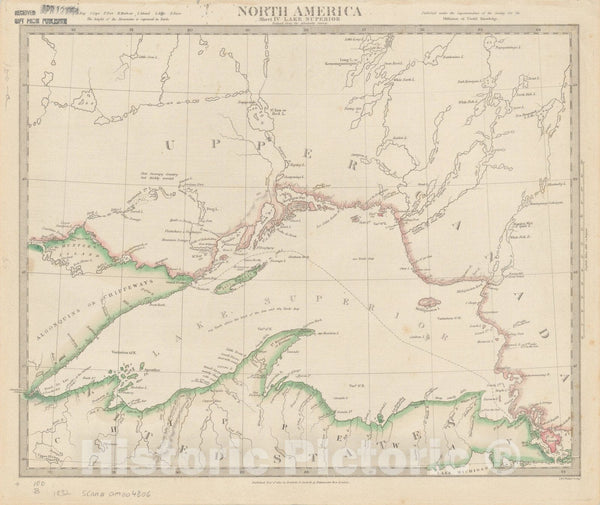 Map : Lake Superior 1832, North America, sheet IV, Lake Superior, redu ...