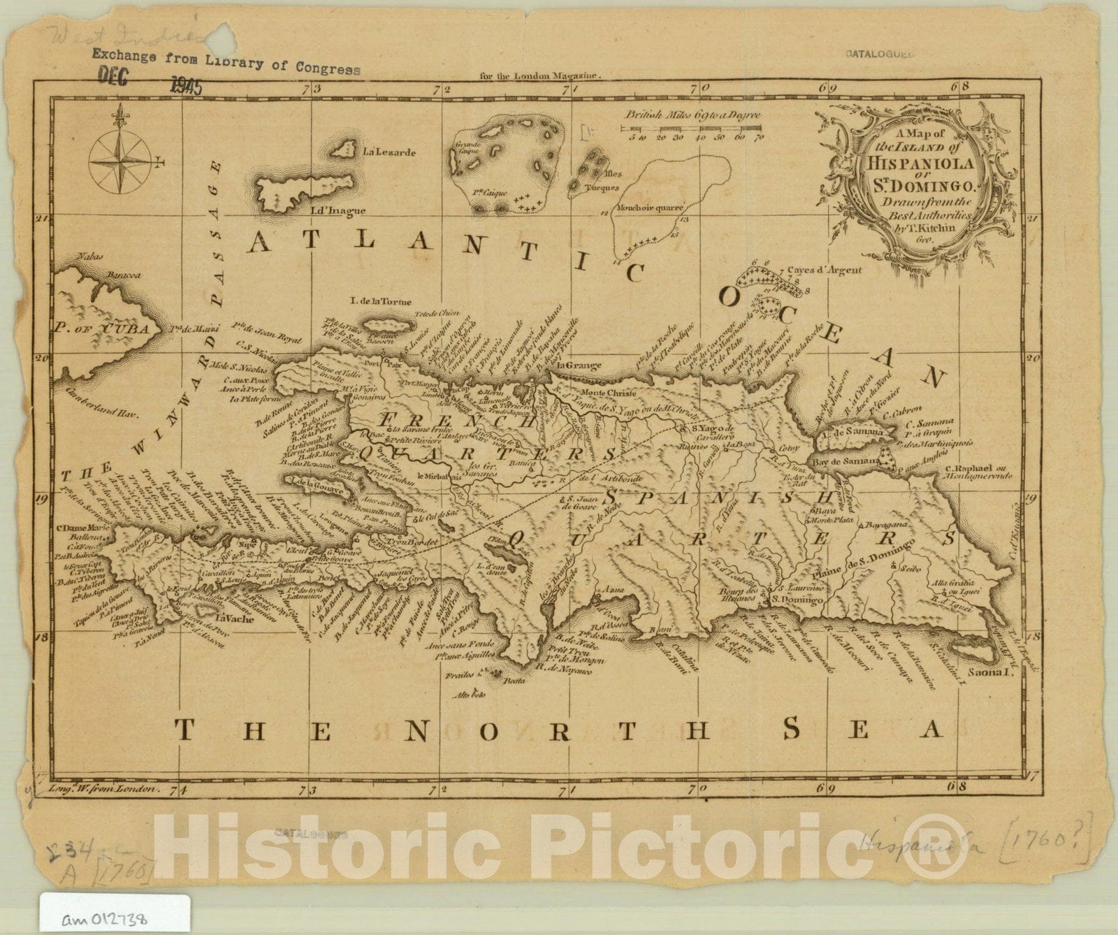 Map : Hispaniola 1758, A map of the island of Hispaniola or St. Doming ...