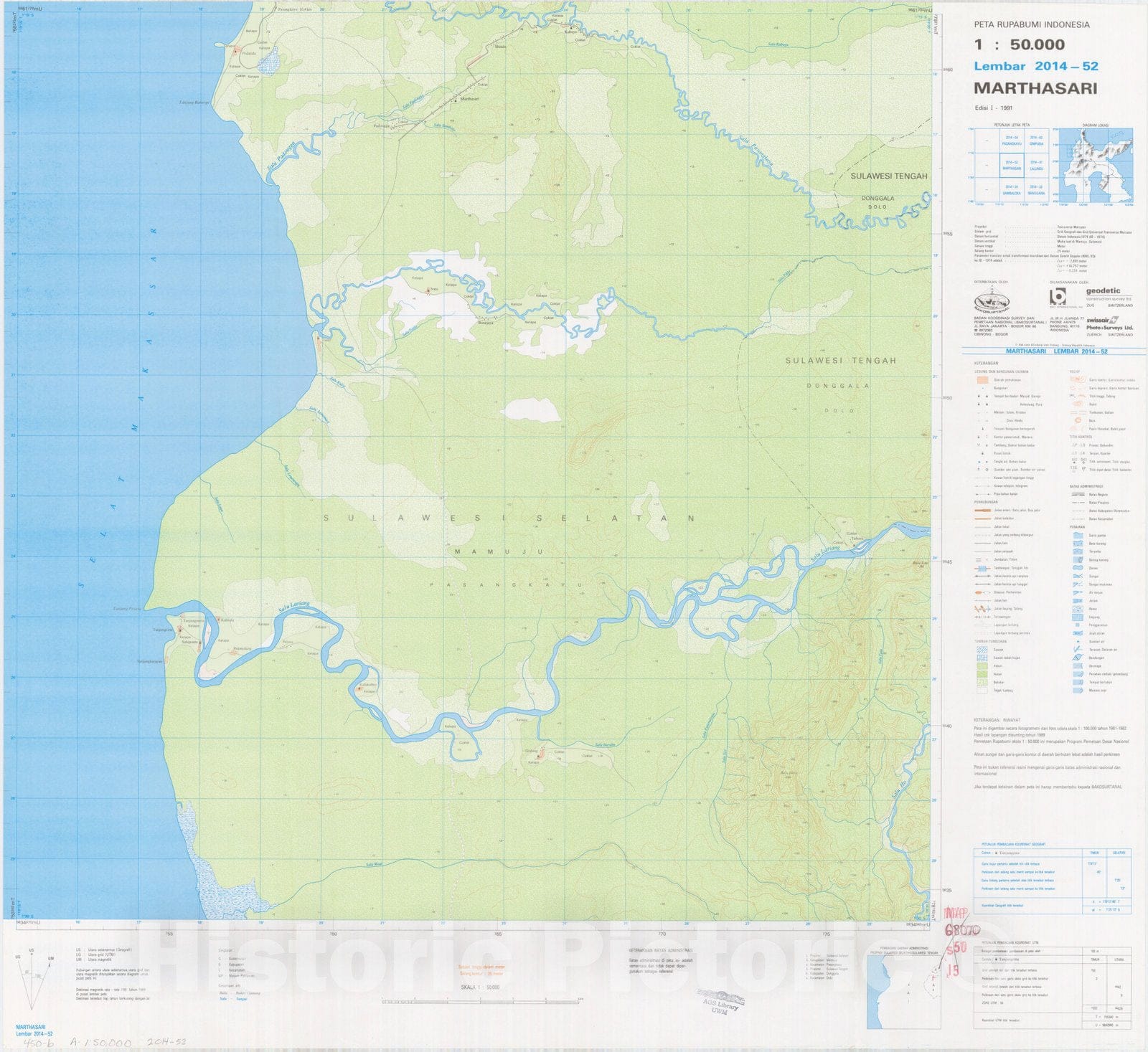 Map : Marthasari, Indonesia 1991, Peta rupabumi Indonesia, 1:50,000 ...