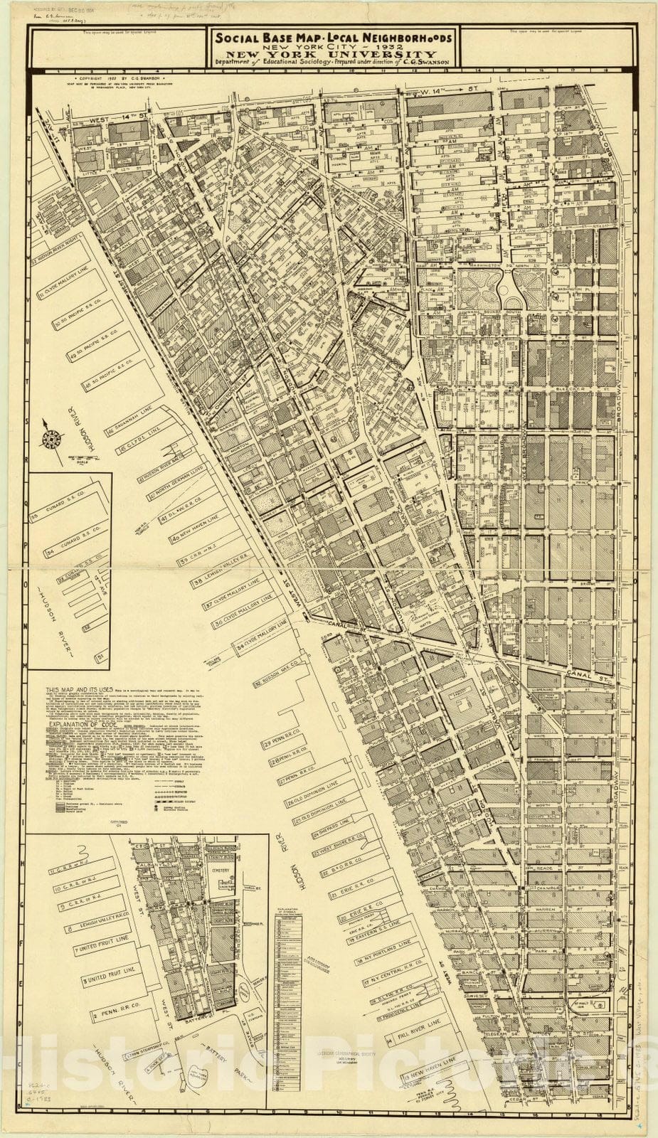 Map : New York 1933, Social base maps, local neighborhoods, New York C ...