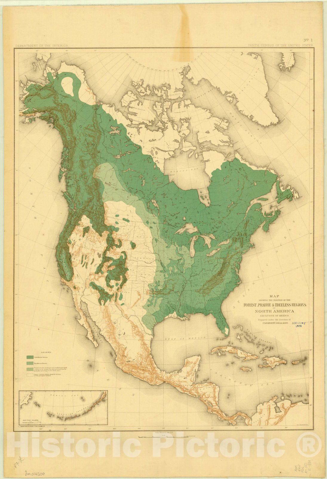 Map : North America Forest Trees 1884 1, Sixteen maps accompanying Rep ...