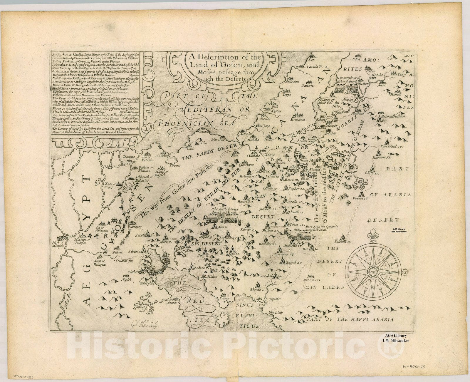 Map : Holy Land Maps #77, A description of the Land of Gosen, and Mose ...