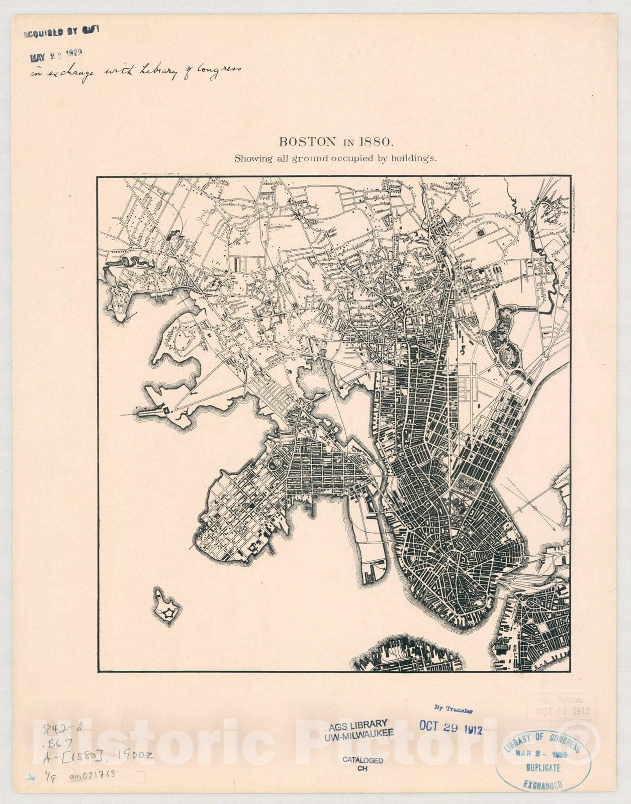 Map : Boston, Massachusetts 1880 1900 8, Boston in 1880, Antique Vinta ...