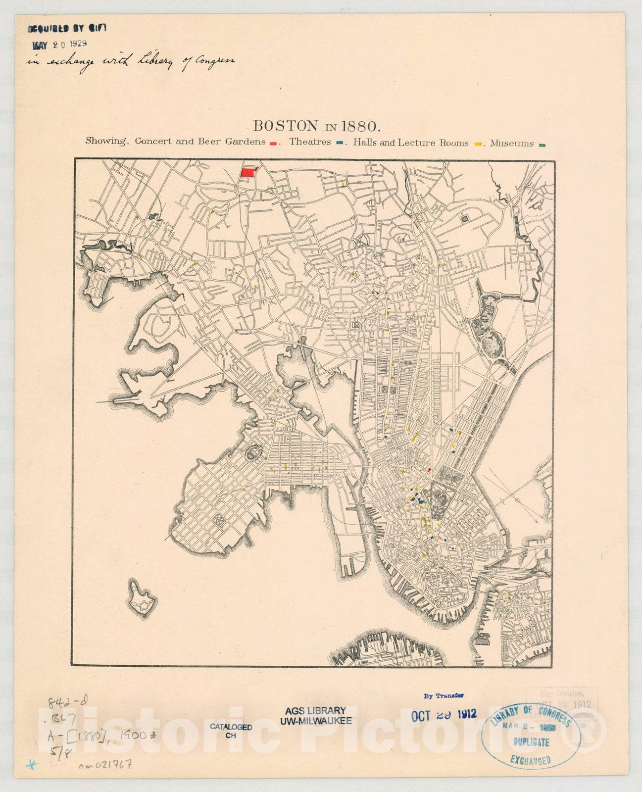 Map : Boston, Massachusetts 1880 1900 4, Boston in 1880, Antique Vinta ...