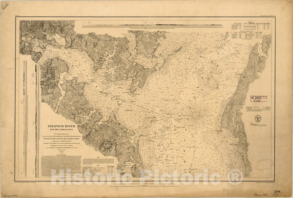 Map : Patapsco River, Maryland 1859, Patapsco River and the approaches ...