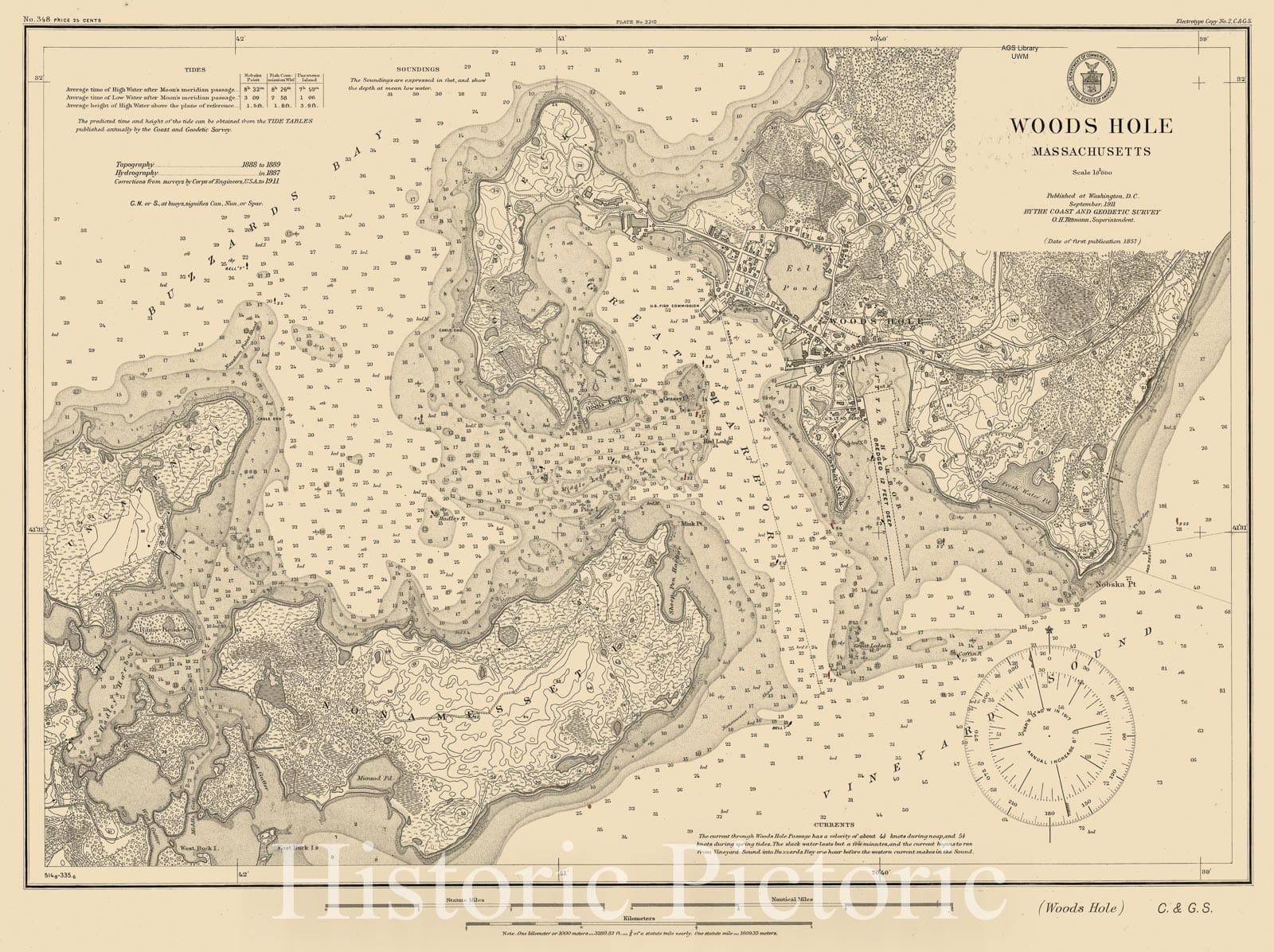 Map : Woods Hole, Massachusetts 1911, Woods Hole, Massachusetts , Anti ...