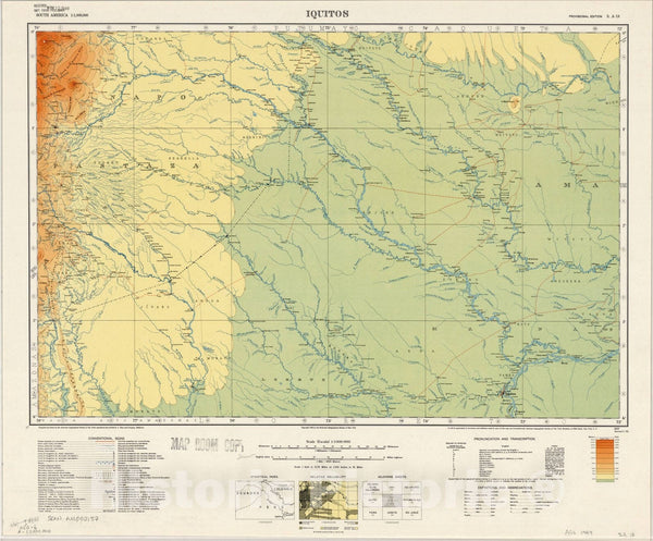 Map : Iquitos, Peru 1939 1, Map of Hispanic America, Antique Vintage R ...