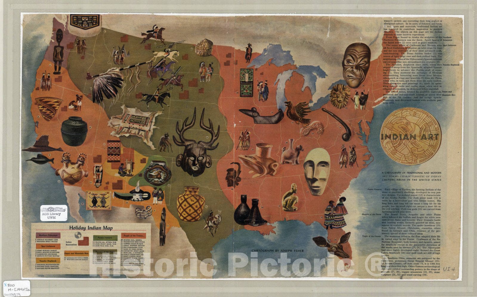 Map : North America 1946, Holiday Indian map : a cartograph of traditi ...