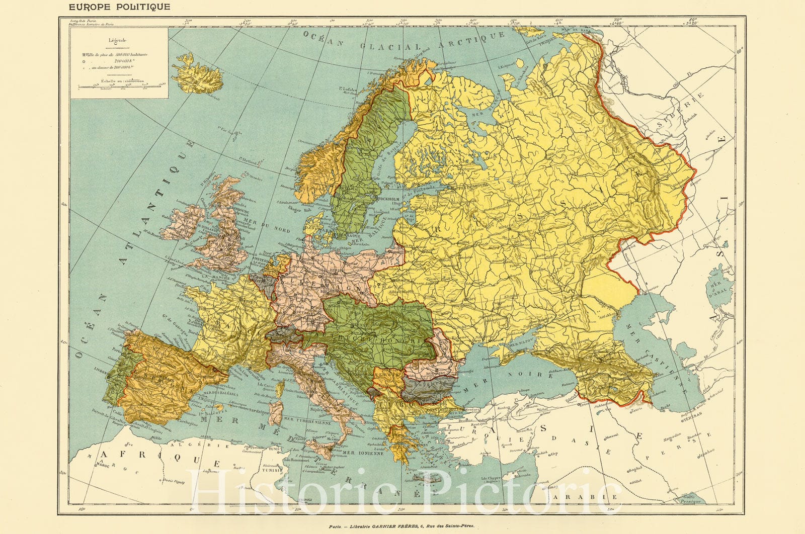 Map : Europe 1912, Europe politique , Antique Vintage Reproduction ...