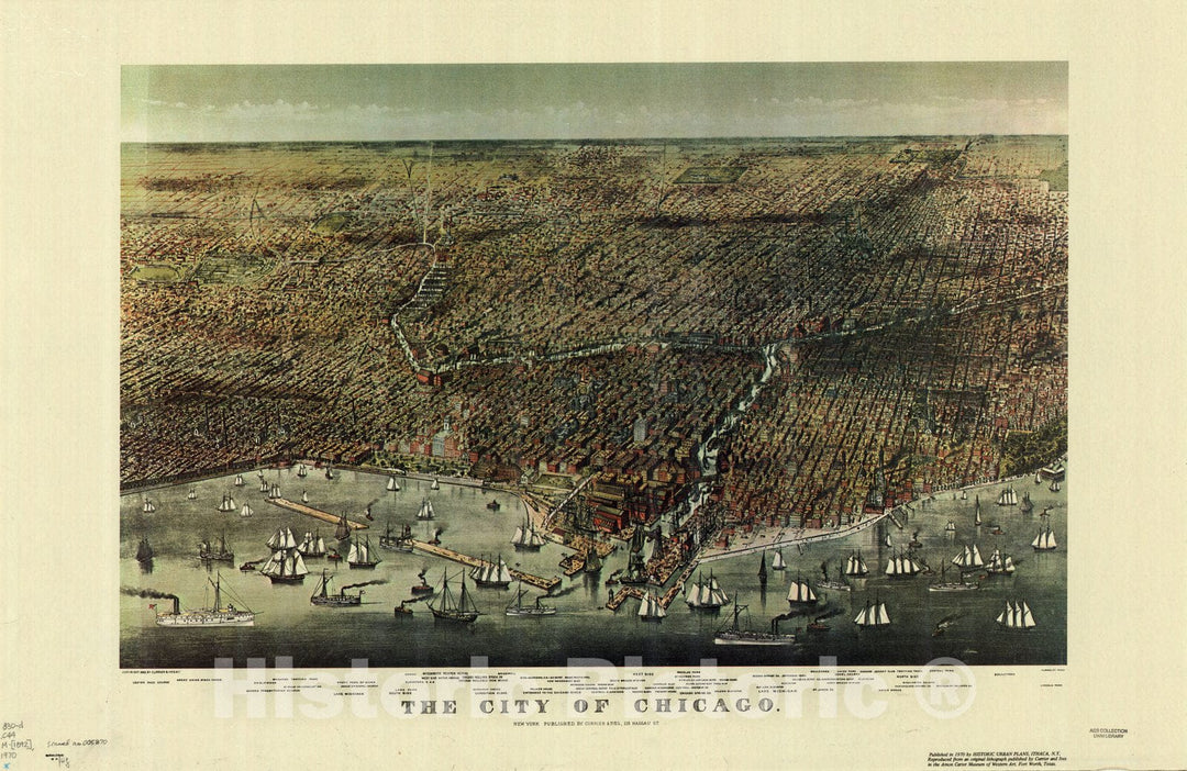 Map : Chicago 1892 ; 1970, The city of Chicago, Antique Vintage Reprod ...
