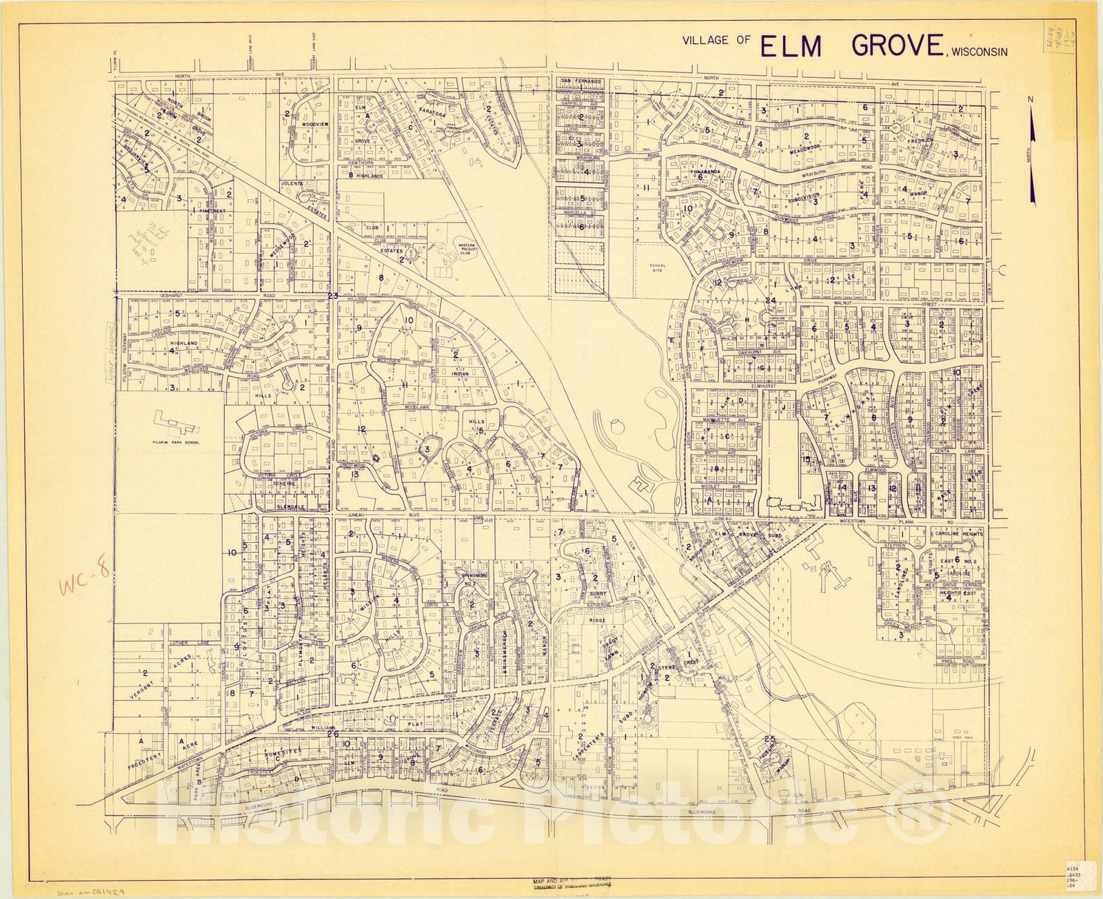 Map : Elm Grove, Wisconsin 196-? 1, Village of Elm Grove, Wisconsin, A ...