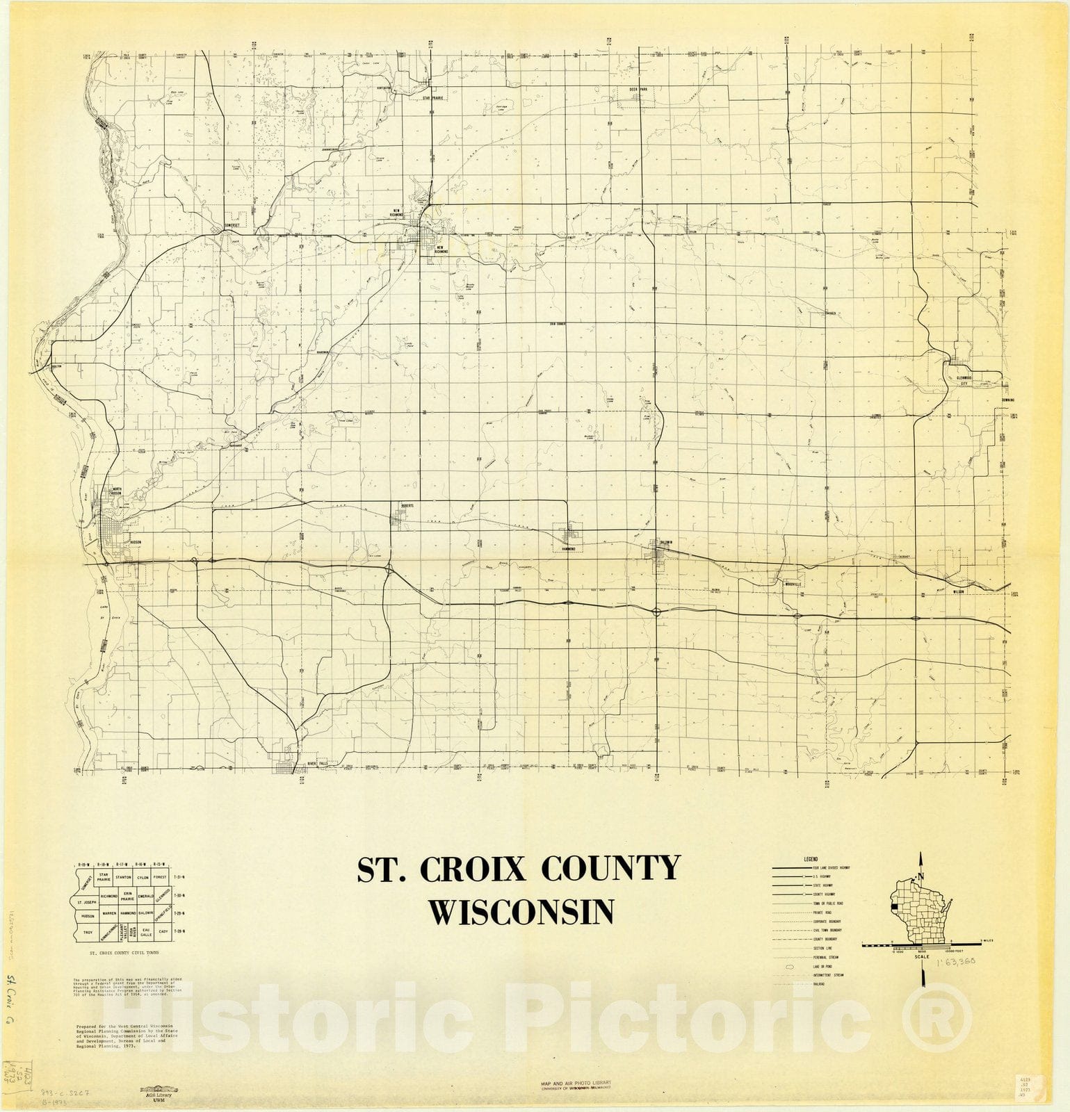 Map : St. Croix County, Wisconsin 1973, St. Croix County, Wisconsin, A ...