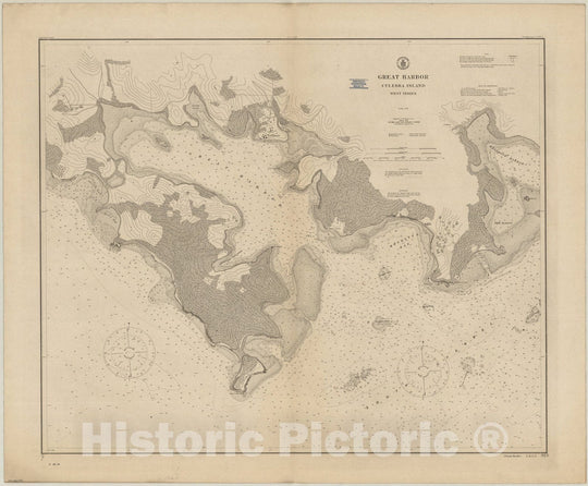 Map : Culebra Island, Puerto Rico 1914, Great Harbor : Culebra Island ...