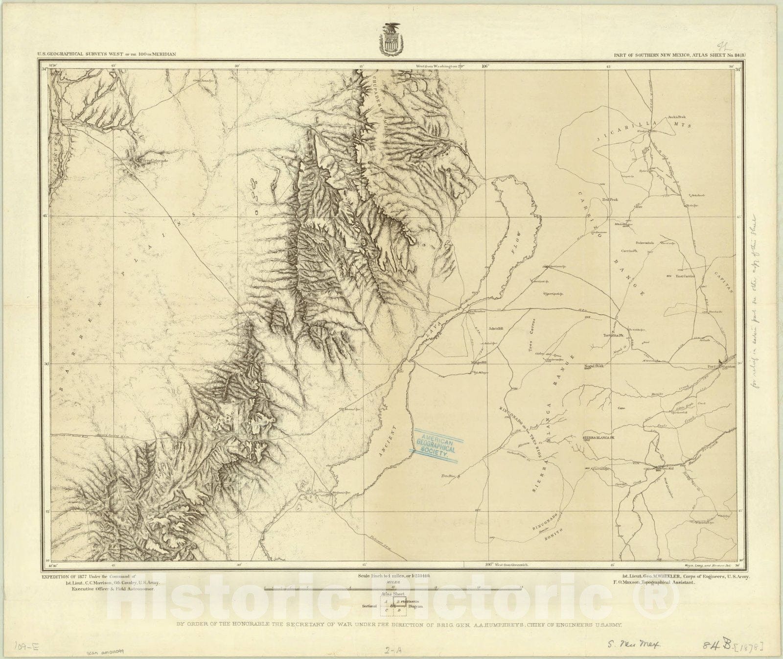 Map : New Mexico 1878, U.S. geographical surveys west of the 100th mer ...