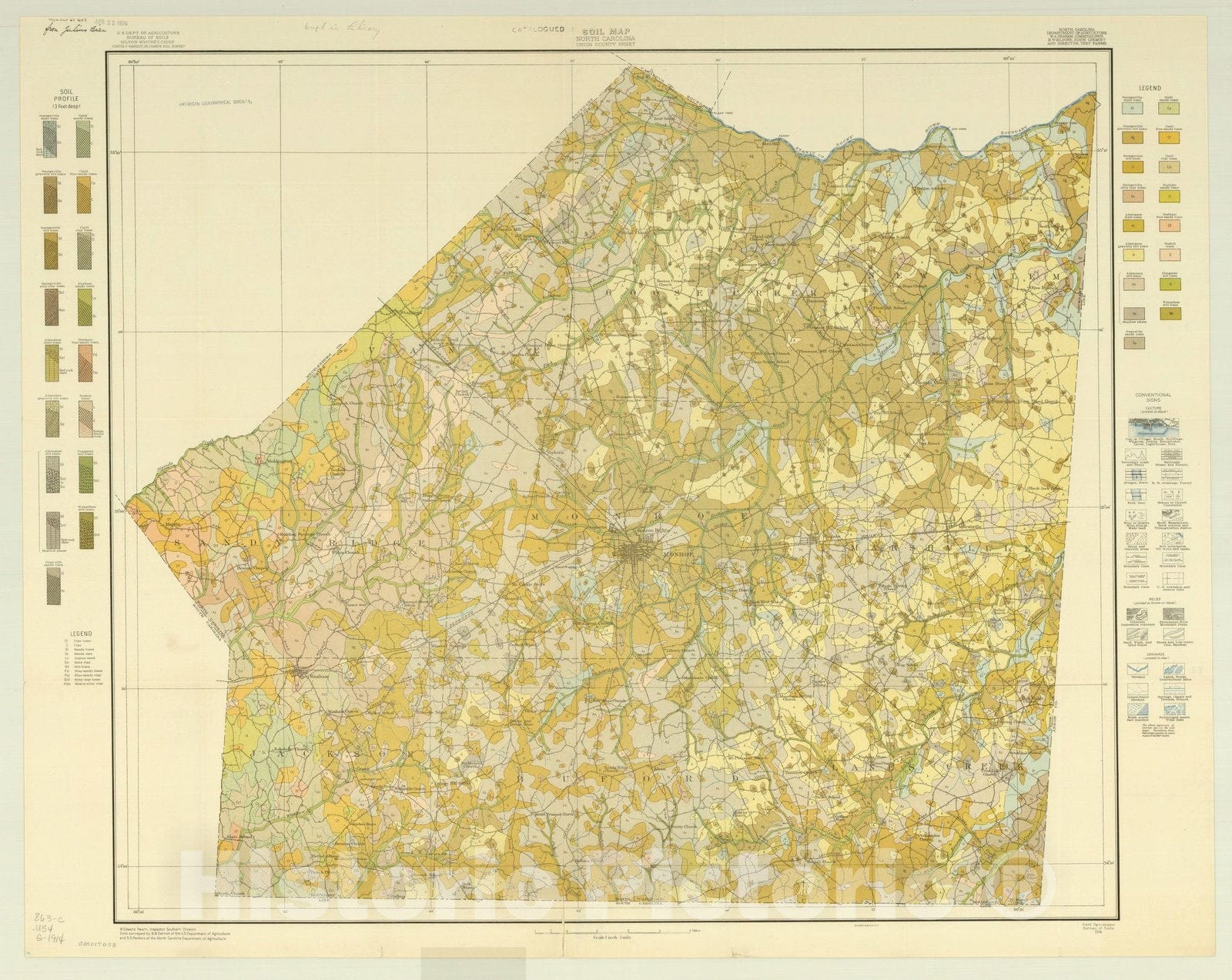 Map : North Carolina 1914, Soil map, North Carolina, Union County shee ...