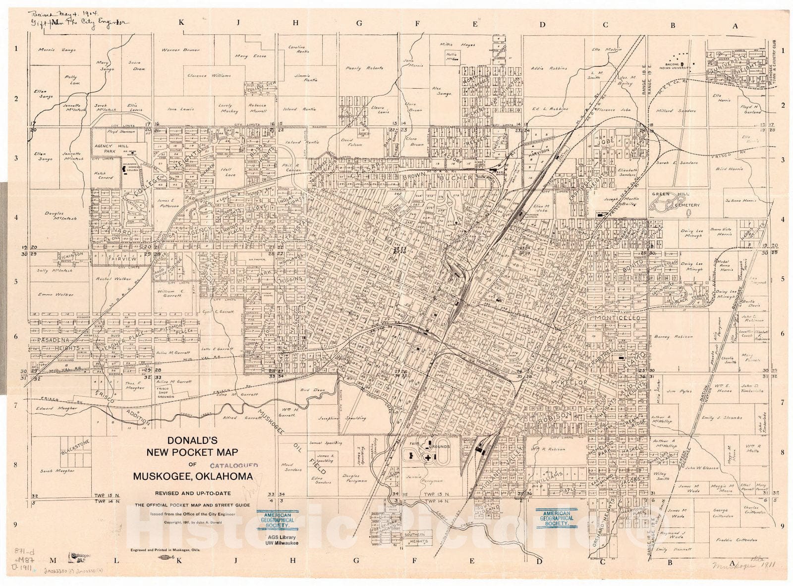 City Of Muskogee Map With Streets Printable List Of Muskogee, Oklahoma