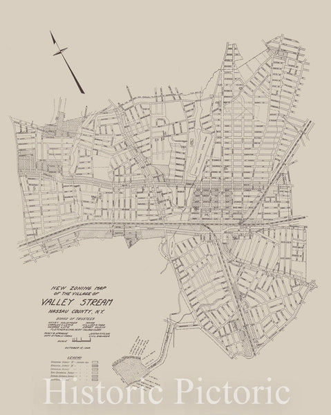Map : Valley Stream, New York 1948, New zoning map of the village of V ...