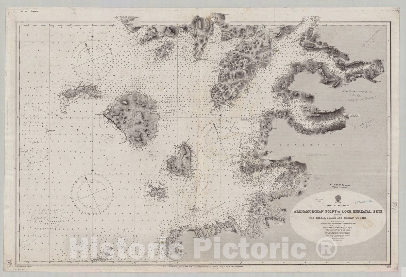 Historic Map : Scotland, west coast 1895, Scotland, west coast, Ardnam ...