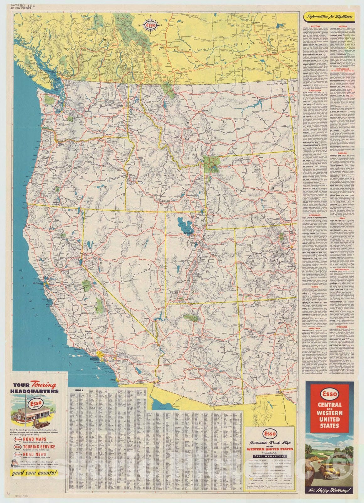 Map : United States 1947 2, Central and western United States and adja ...