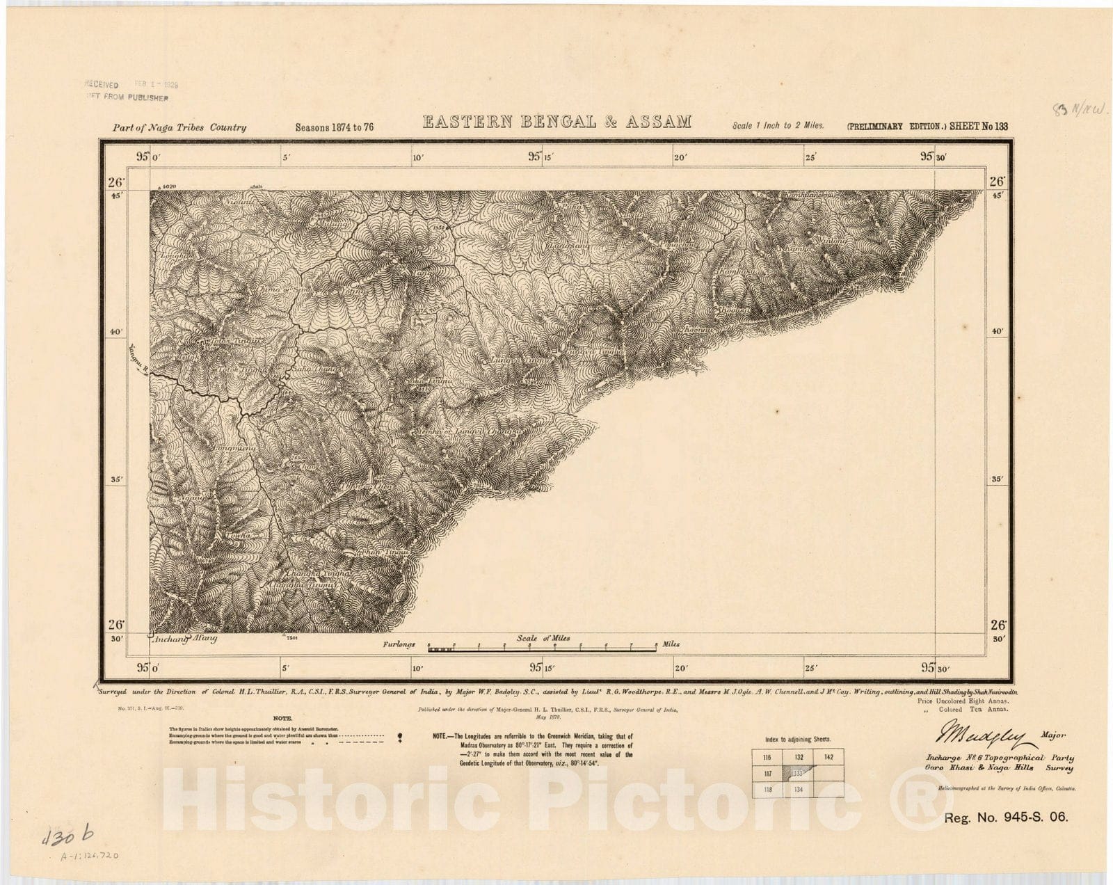 Map : Part of Naga Tribes country, eastern Bengal & Assam, sheet no. 1 ...