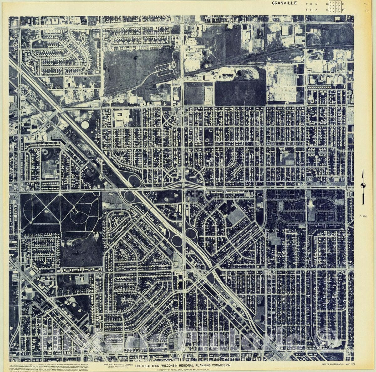 Map : Granville T8N R21 E 1975, [Aerial photographs of southeastern Wi ...