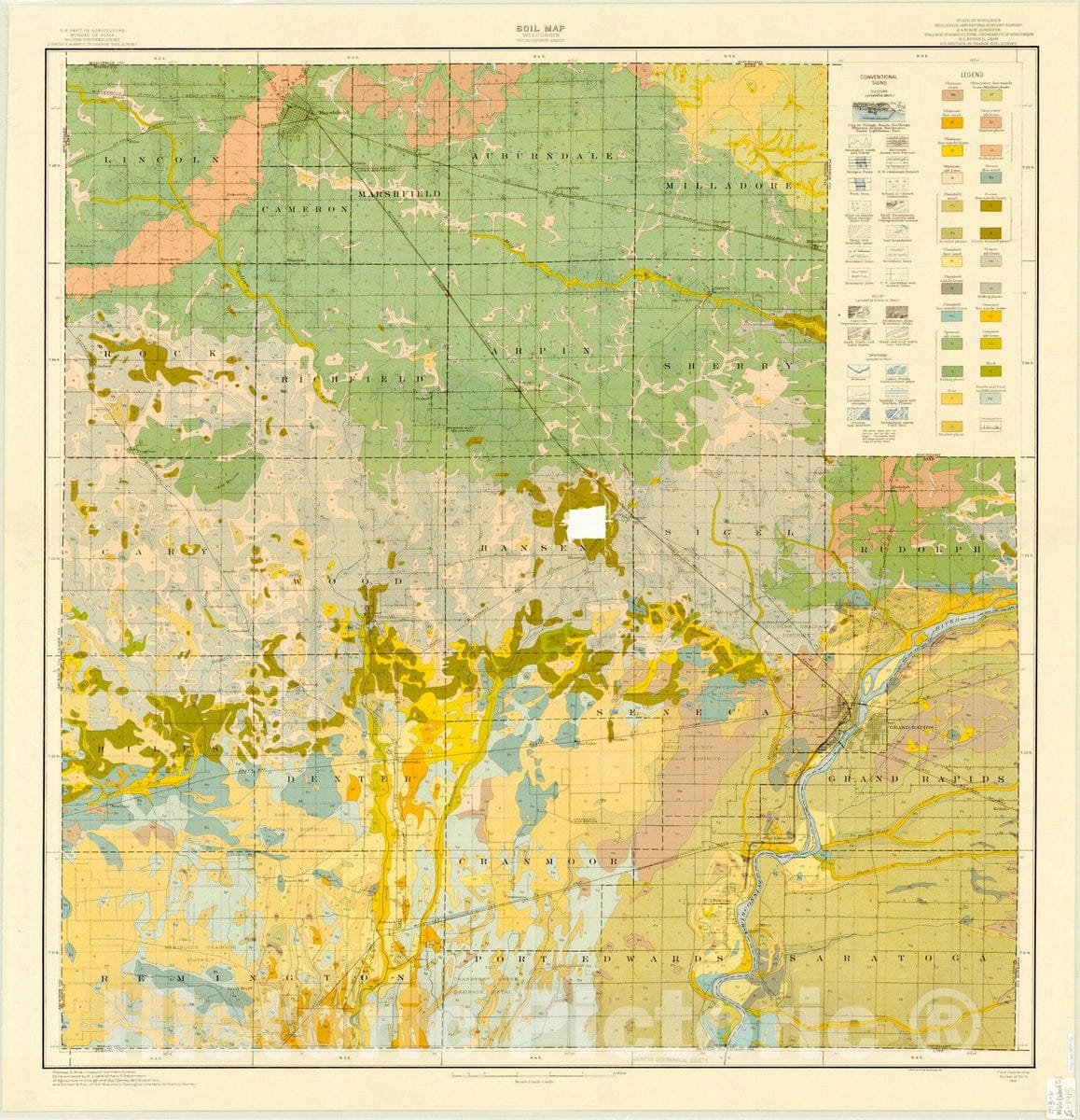 Map : Wood county, Wisconsin 1915 2, Soil map, Wisconsin, Wood County ...