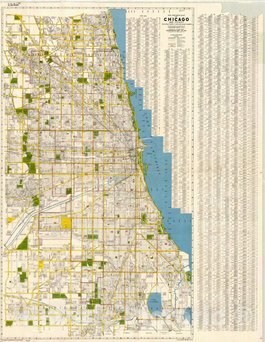 Map : Chicago 1949, The Premier map of Chicago and vicinity : featurin ...