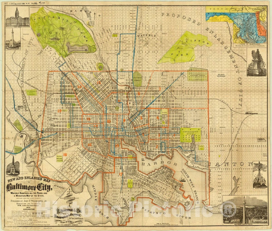 Map Of Baltimore City Md