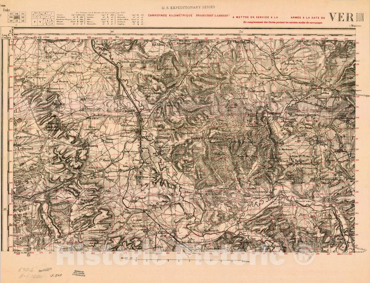Map : France 1918- 172, [Topographic maps of France], Antique Vintage ...
