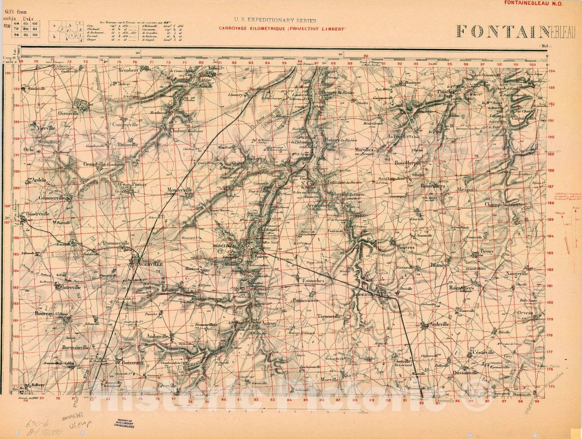 Map : France 1918- 16, [Topographic maps of France], Antique Vintage R ...