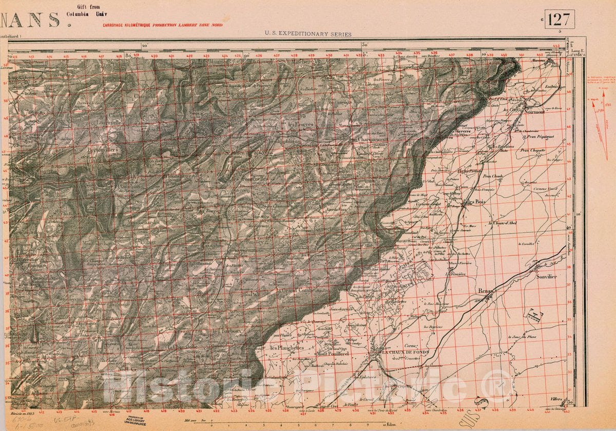 Map : France 1918- 47, [Topographic maps of France], Antique Vintage R ...