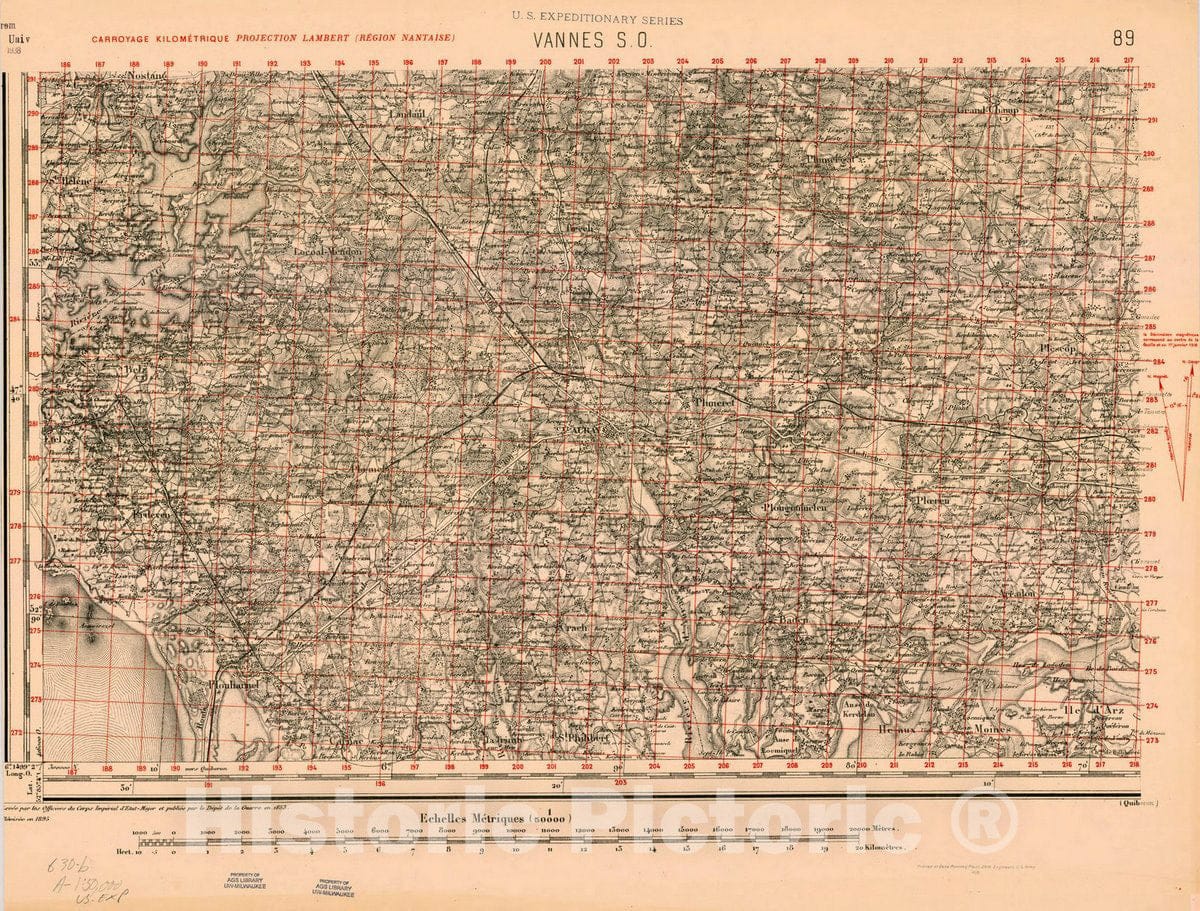 Map : France 1918- 74, [Topographic maps of France], Antique Vintage R ...