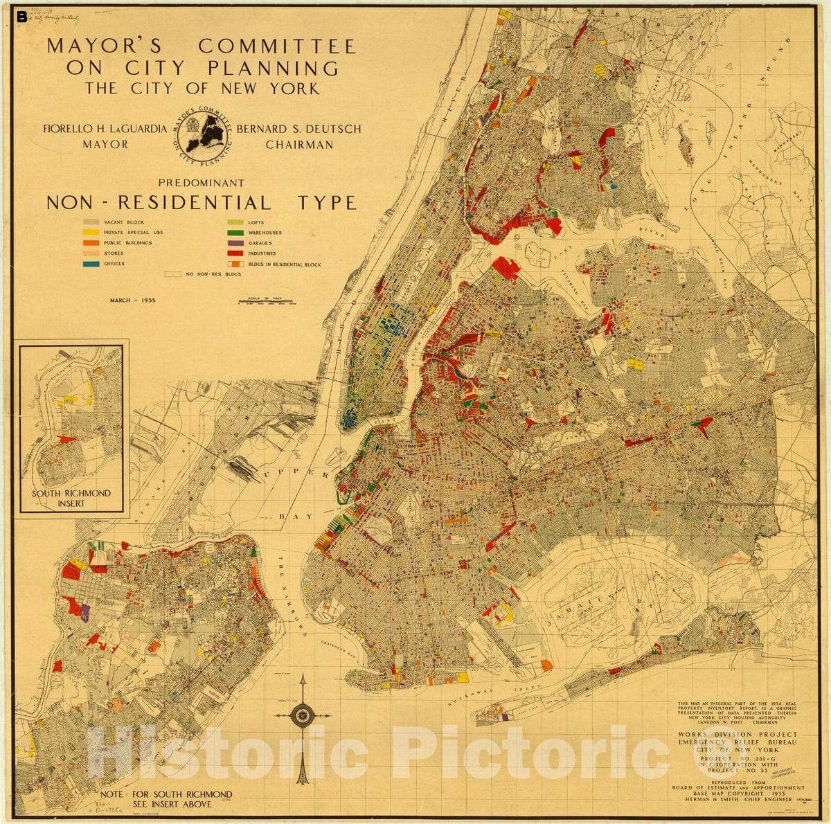 Map : New York City, New York 1935, Predominant non-residential type ...