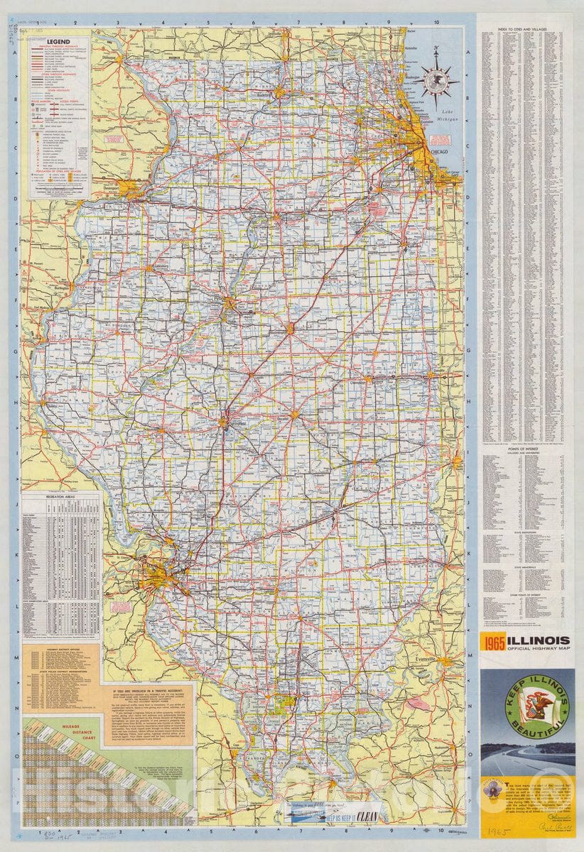 Map : Chicago, Illinois 1965 2, Chicago and vicinity , Antique Vintage ...