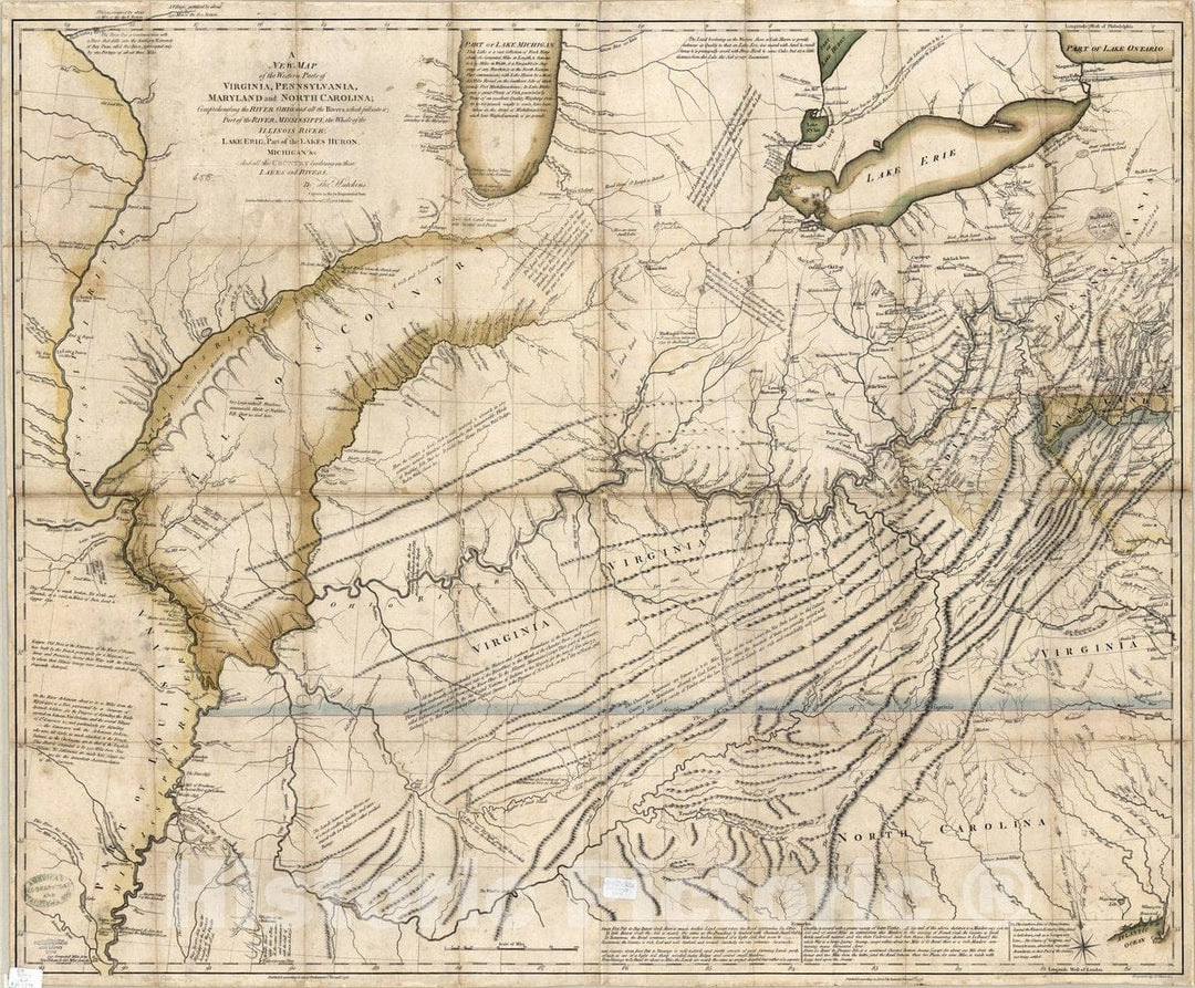 Map : United States 1778, Antique Vintage Reproduction – Historic Pictoric