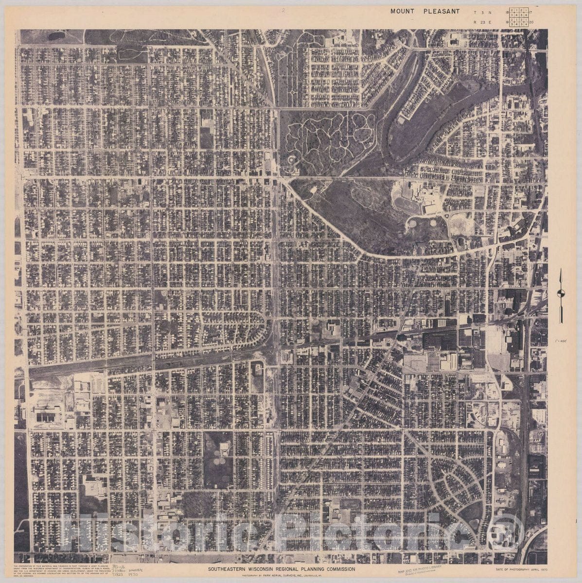 Map : Mount Pleasant T3 N18, R23 E19 1970, [Aerial photographs of sout ...